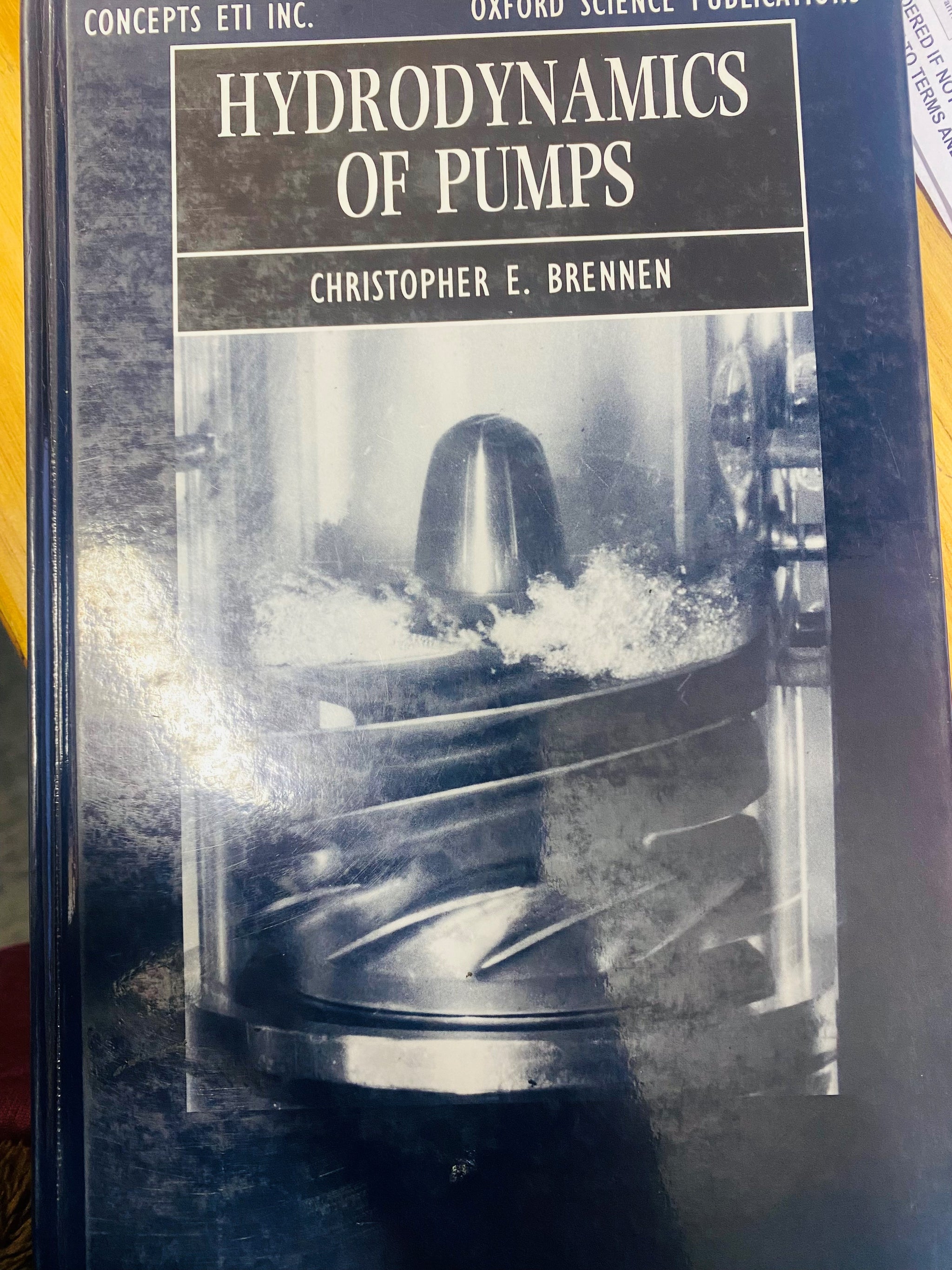Hydrodynamics of Pumps by Christopher E. Brennen – I H Pentz Booksellers